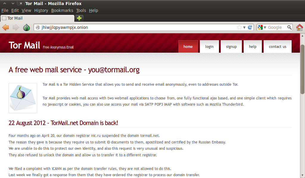 Tormail: Correo electrónico anónimo y seguro - Anonymous Costa Rica - groups - Crabgrass